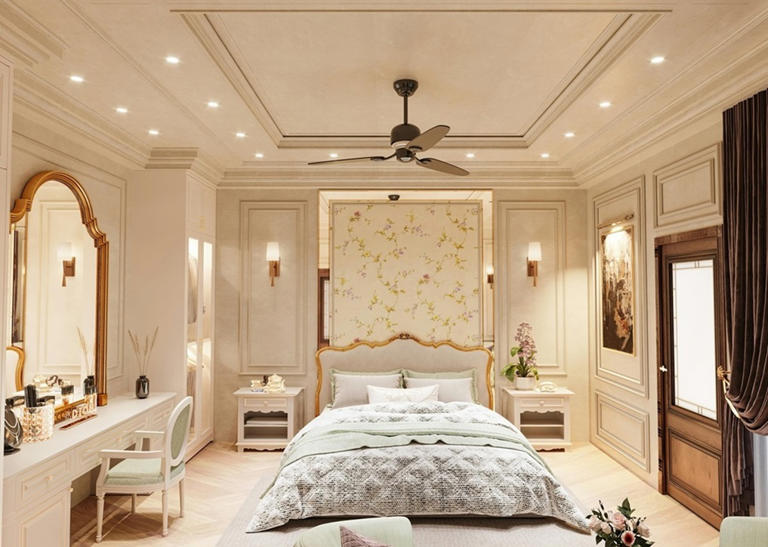 Kamar lebih cozy! 7 inspirasi wall moulding kamar tidur