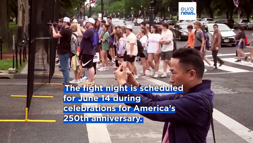 UFC fight venue takes shape outside White House for Trump birthday event