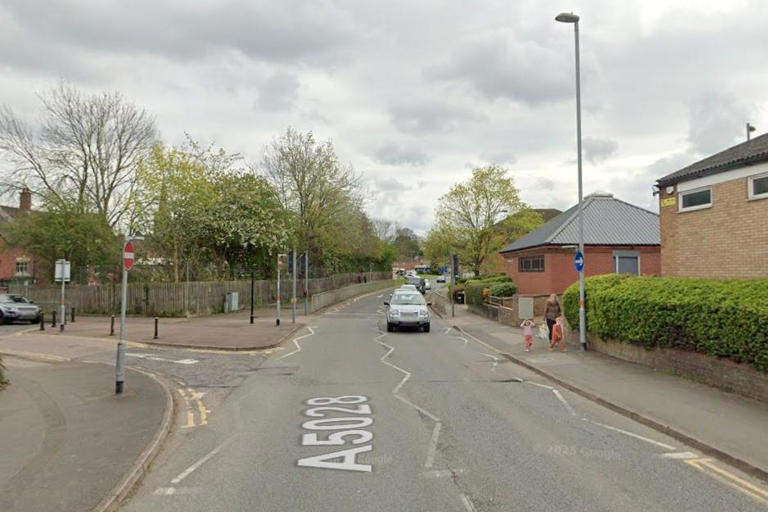 Car left on roof after Rushden town centre crash