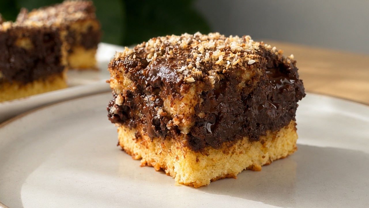 Easy coconut cake recipe with soft moist Bounty vibes
