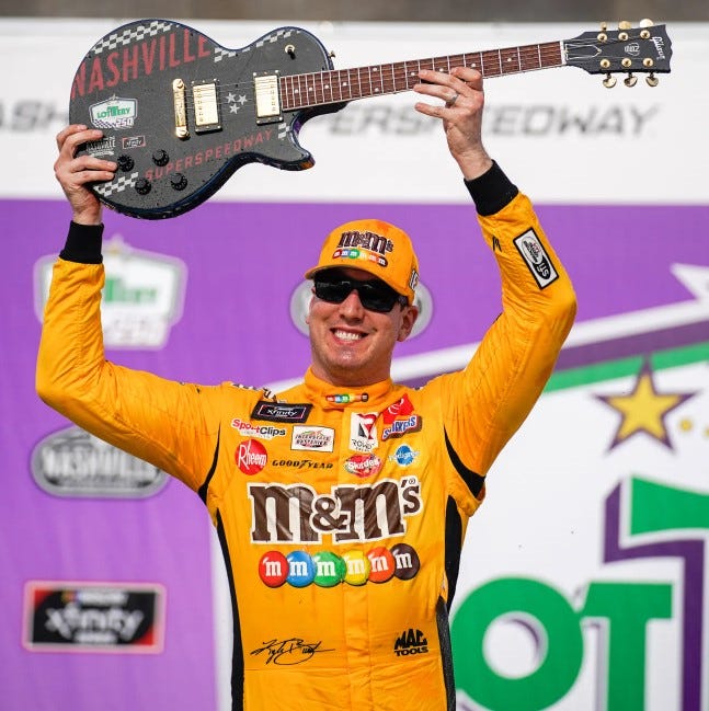 Why Kyle Busch never smashed second guitar NASCAR trophy at Nashville ...
