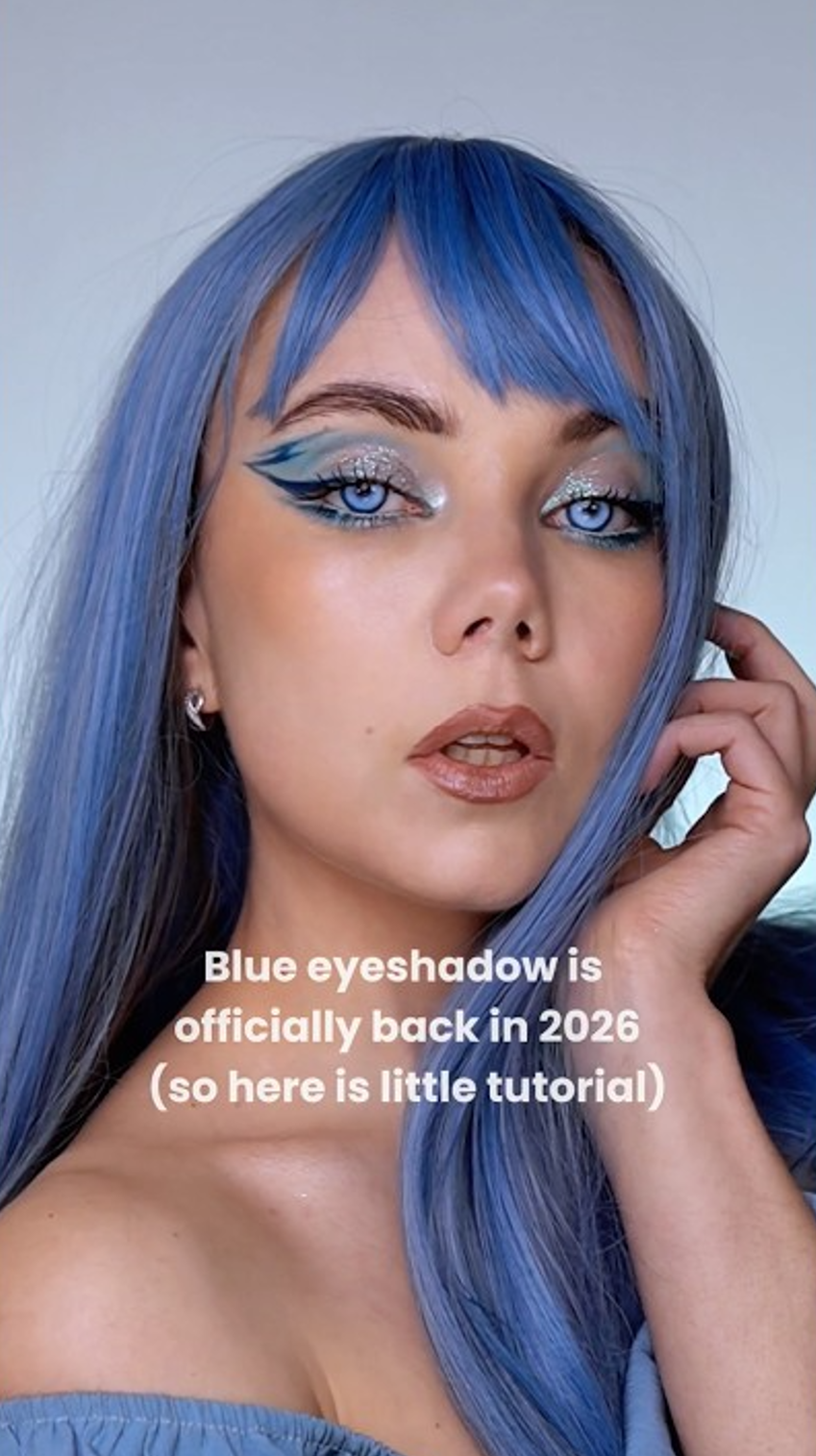 Hot 2026 trend: Blue eyeshadow is back, so here’s a little colorful ...