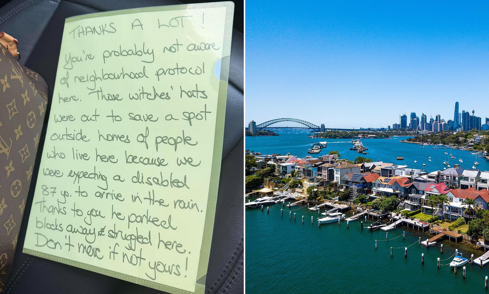 Aussie shares angry note left on their windshield after neighbour ...