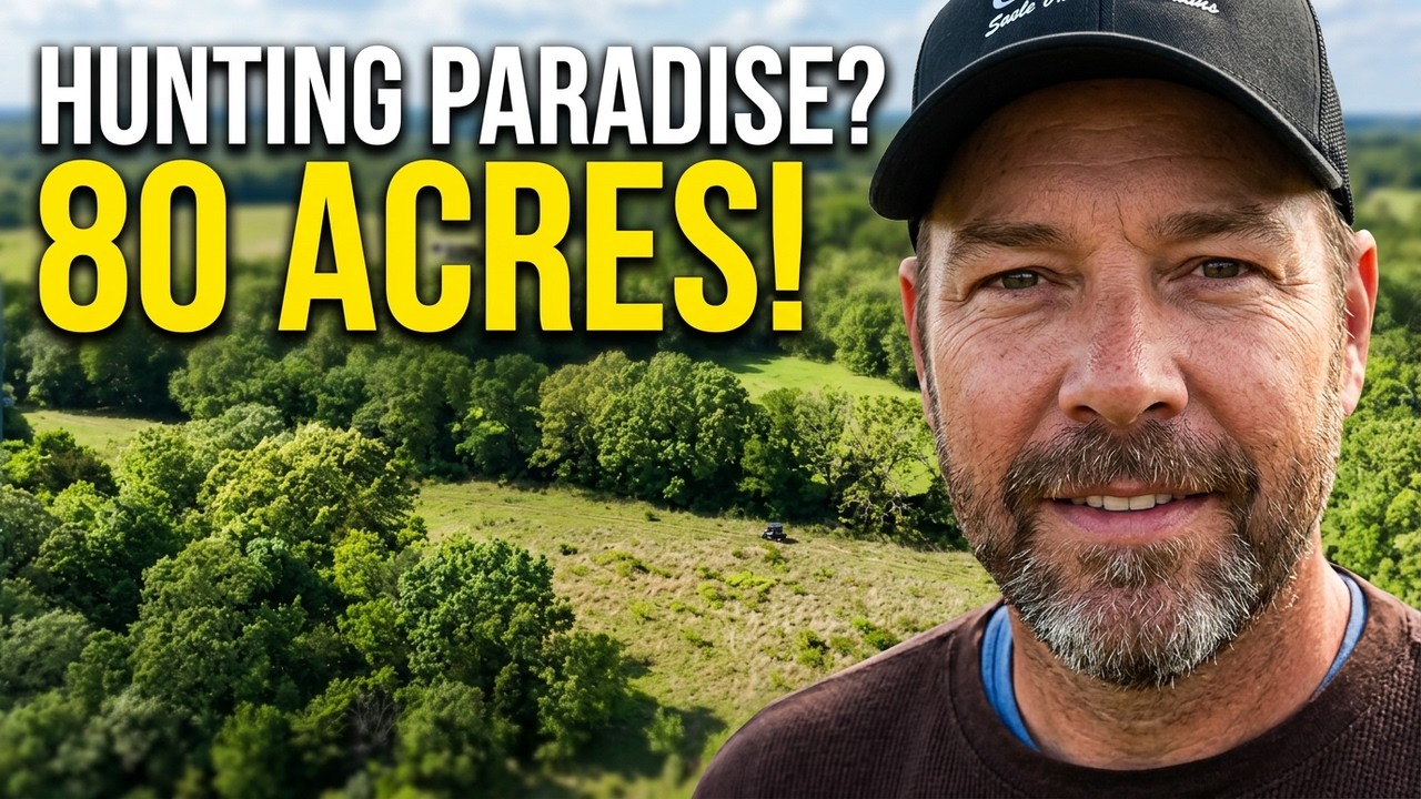 Aerial and ground tour of an 80-acre farm property