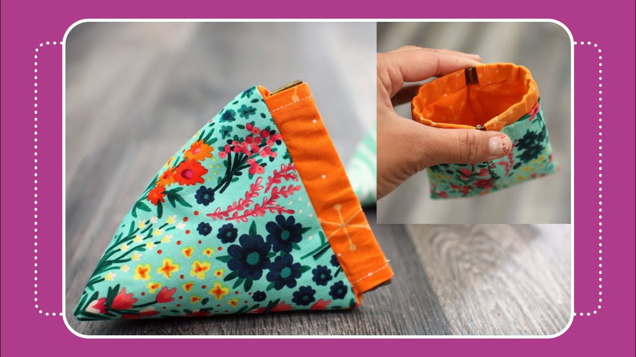 3D triangle pop out pouch - sewing tutorial