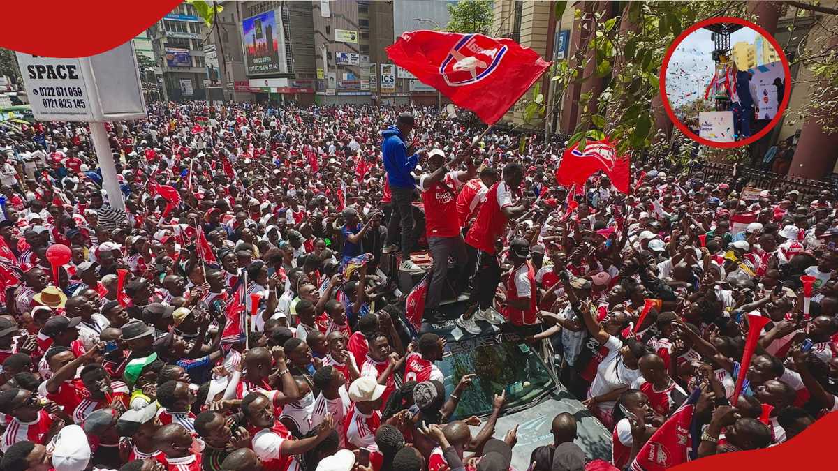 EPL trophy in Kenya? Arsenal fans jubilantly celebrate with replica in CBD