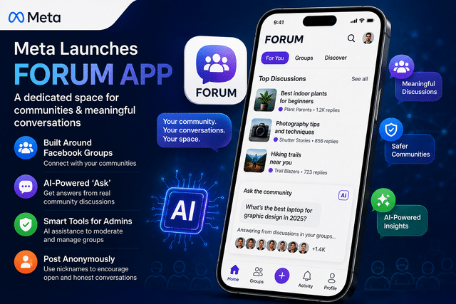 Meta launches 'Forum' app to revive online communities with AI-powered ...