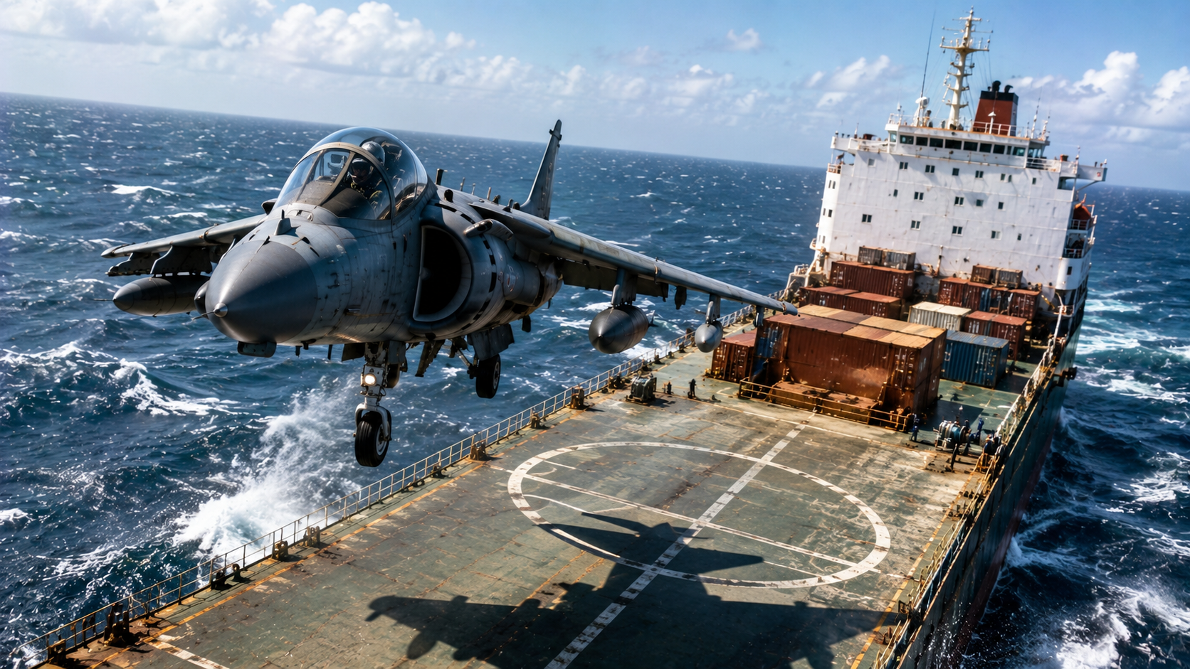 The pilot had 60 seconds left. Then he saw a cargo ship below