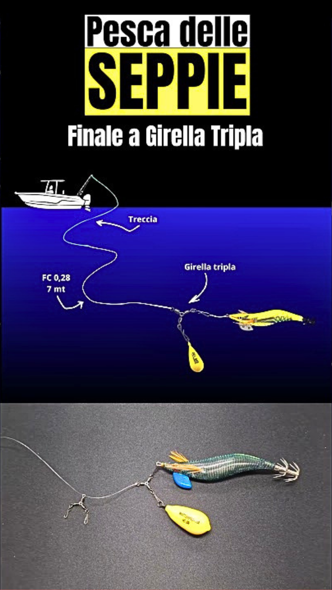 Pesca seppie tutorial completo dalla barca