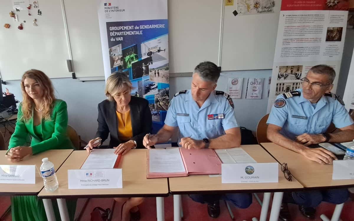 La gendarmerie du Var s’engage auprès des élèves du collège Henri Matisse