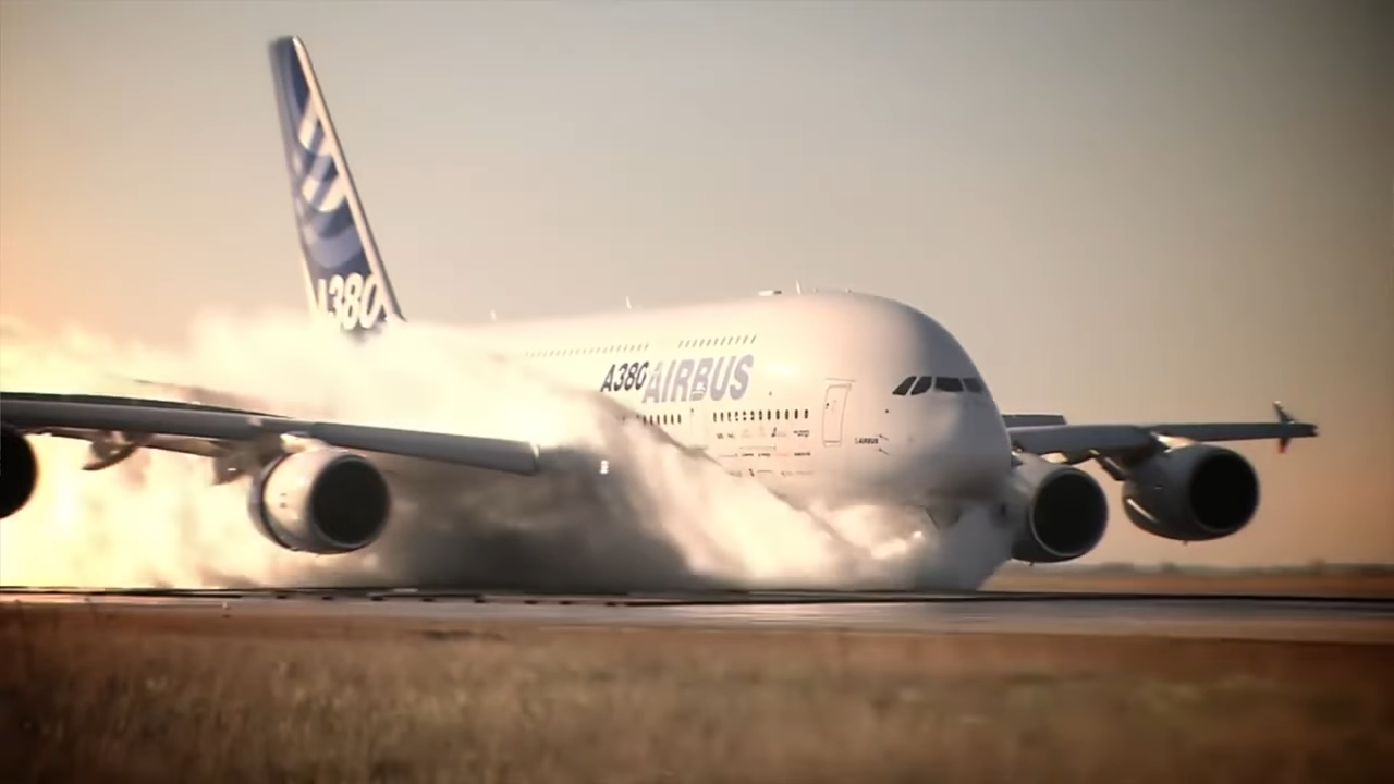 How 65 ton aircraft slam tires at 260 kmh without breaking - extreme ...