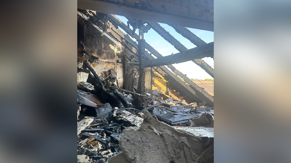 Homes evacuated after lightning strike starts fire