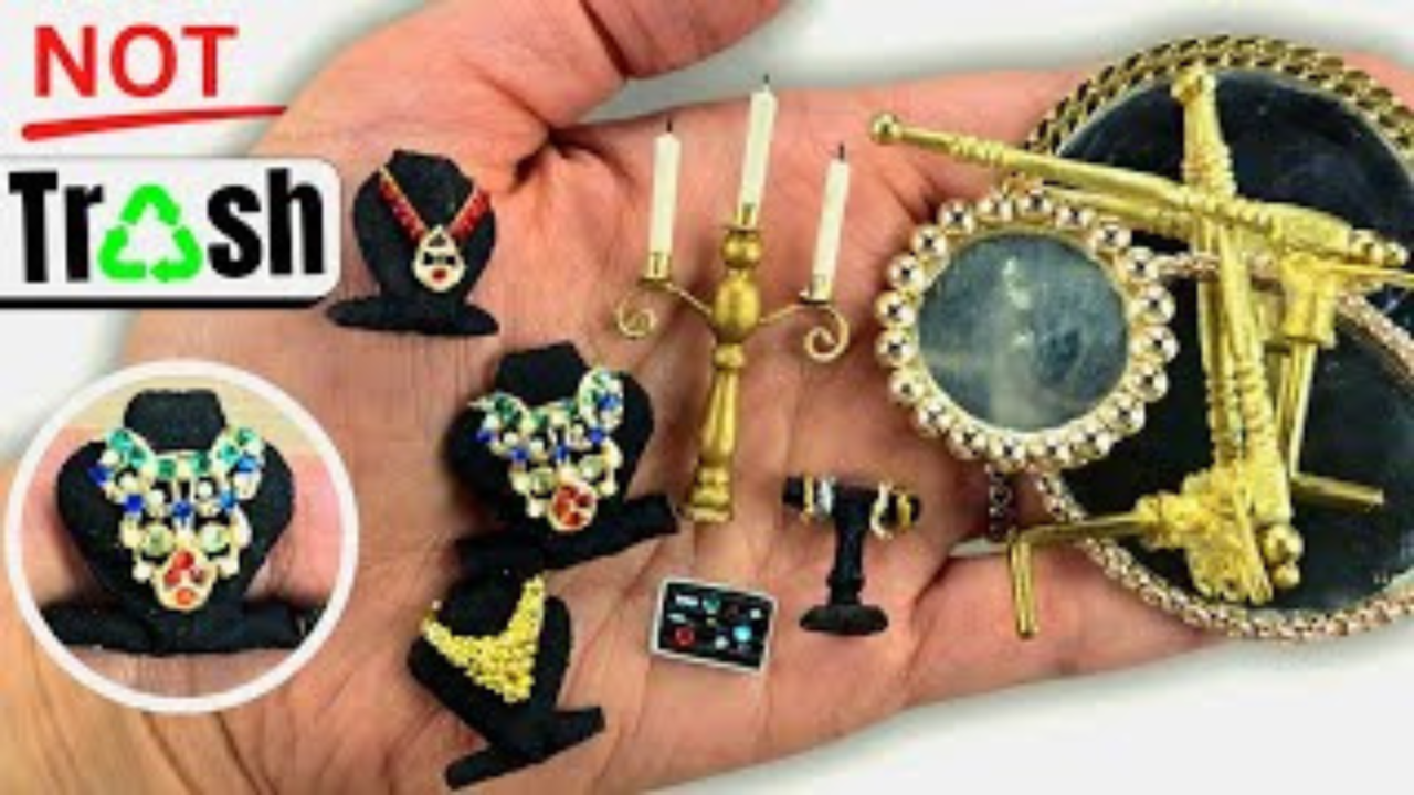 Easy handmade mini jewelry ideas for your dollhouse collection