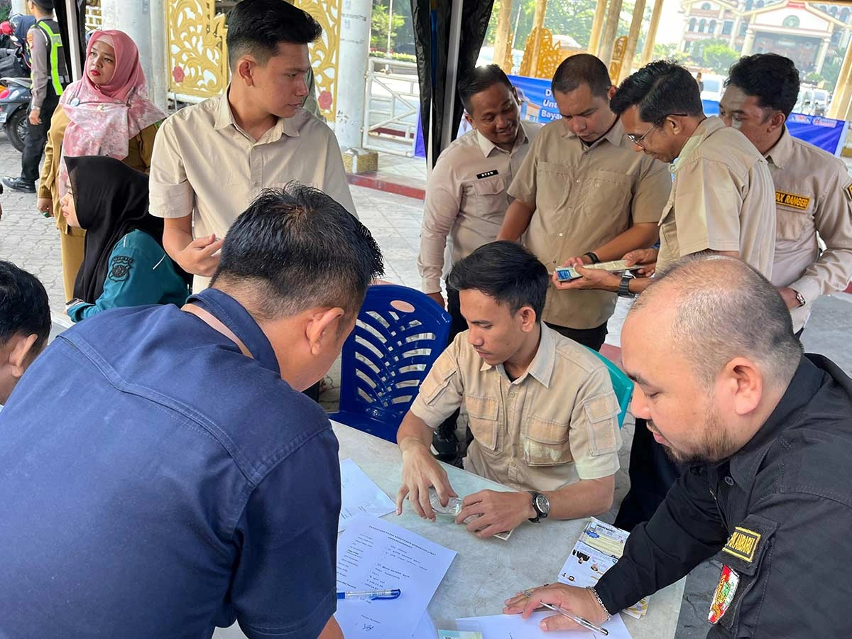 Razia pajak kendaraan di Pekanbaru, pengendara menunggak langsung ditindak