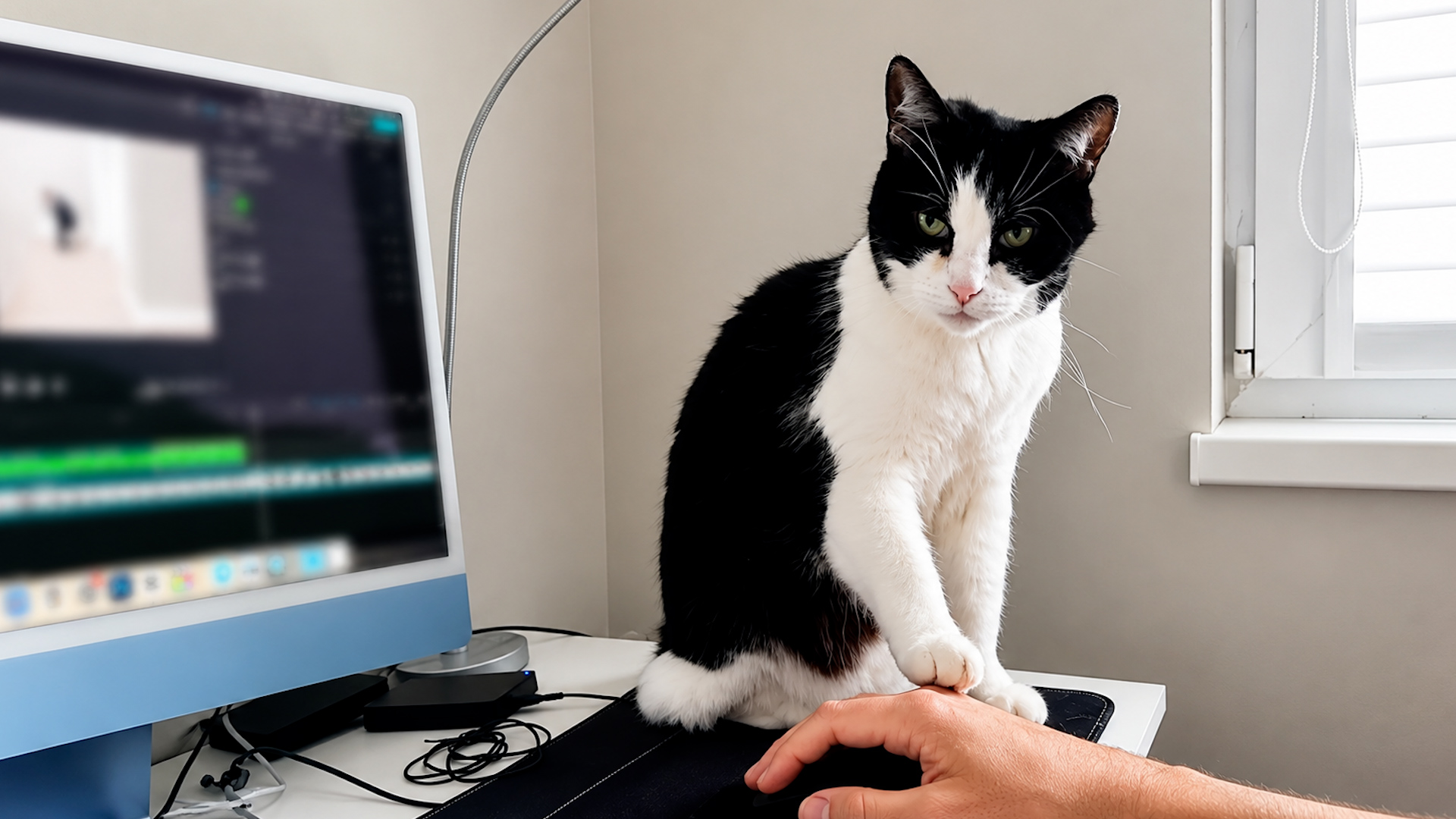 Kat vraagt beleefd om meer aandacht