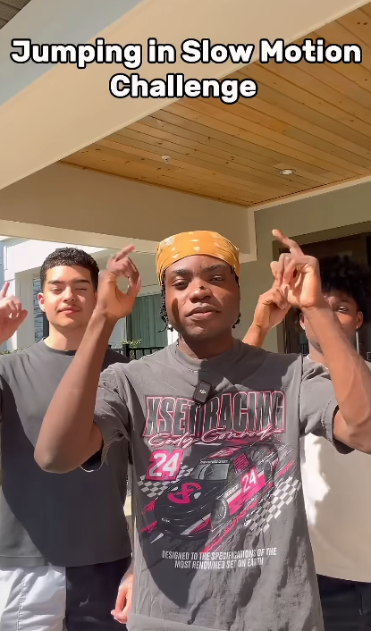 Jumping in slow motion challenge
