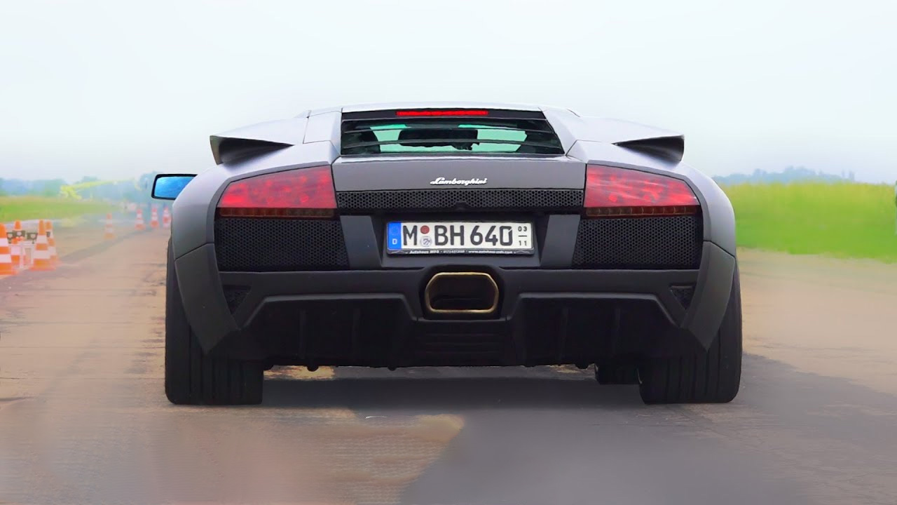 Lamborghini Murcielago V12 acceleration test with custom exhaust