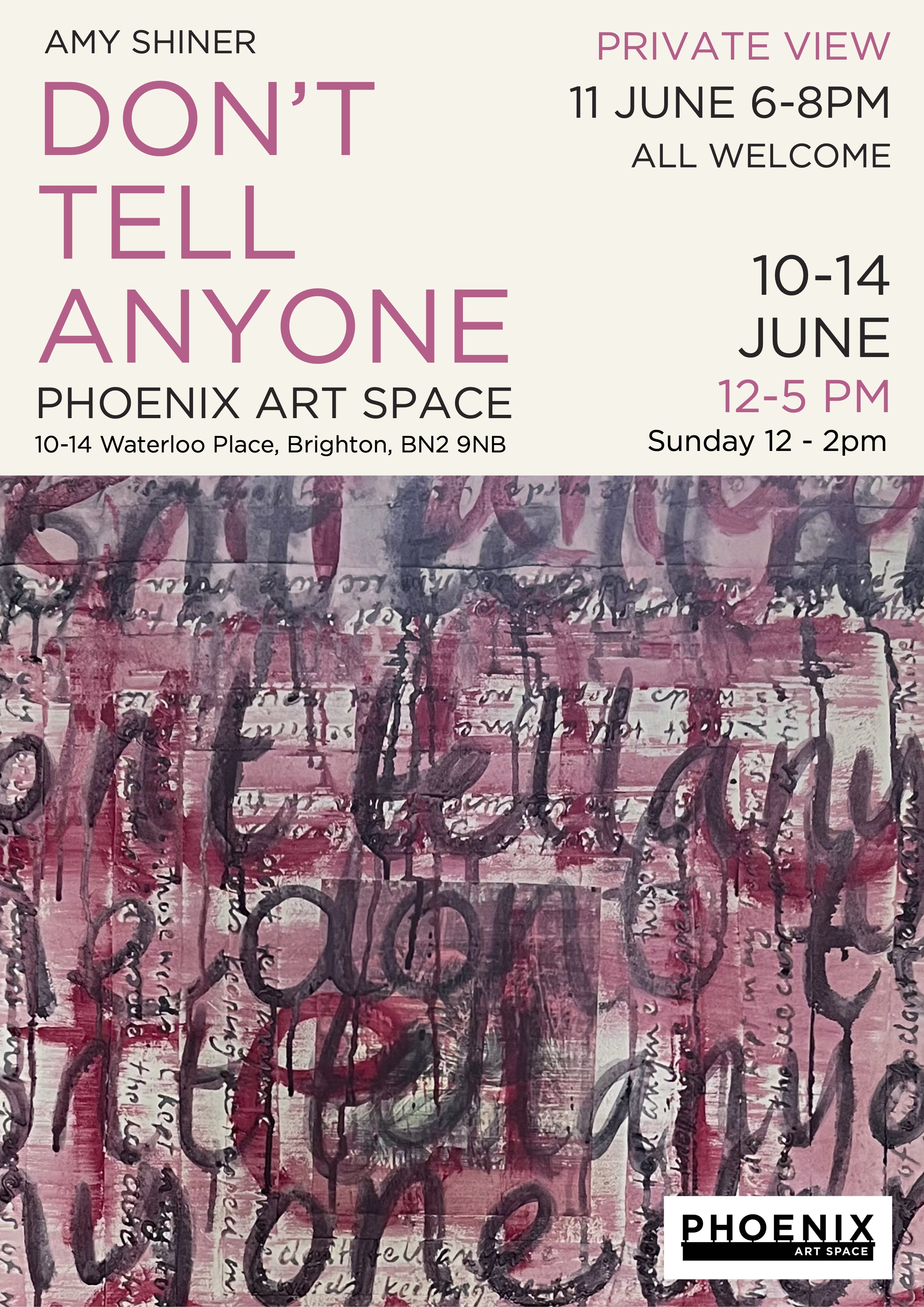 Don't tell anyone: Brighton art exhibition by Amy Shiner