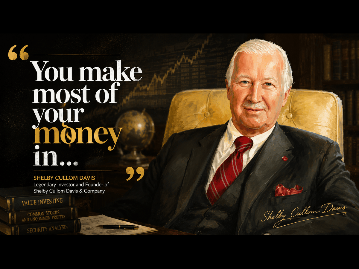 Wealth wisdom of the day on making money: 'You make most of your money ...