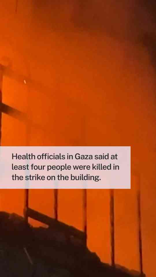 Israel strikes apartment building in Gaza with at least four people killed