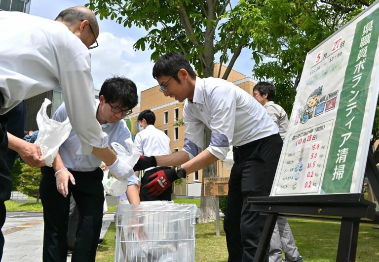 「ごみゼロの日」控え、栃木県職員がごみ拾い