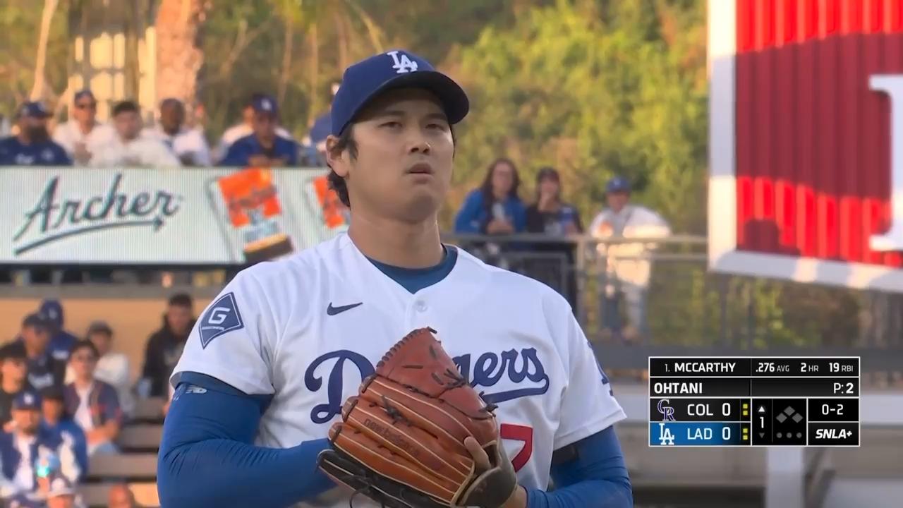 Ohtani sparks Dodgers with a leadoff homer, leads 7 hitless innings in ...