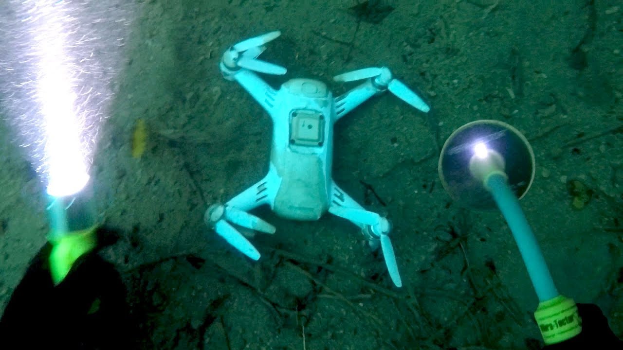 He found a crashed drone underwater, because apparently waterfalls eat ...