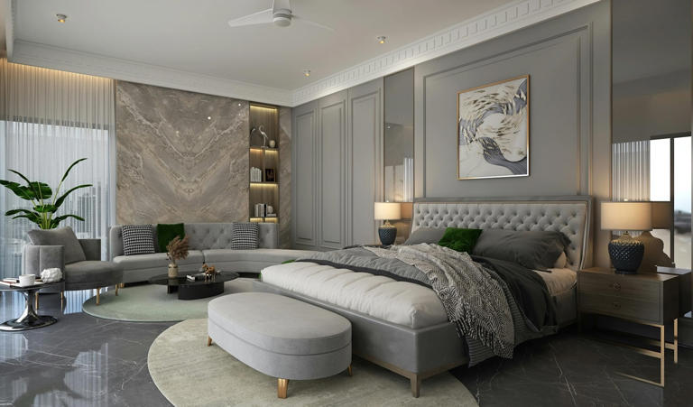 Kamar lebih cozy! 7 inspirasi wall moulding kamar tidur