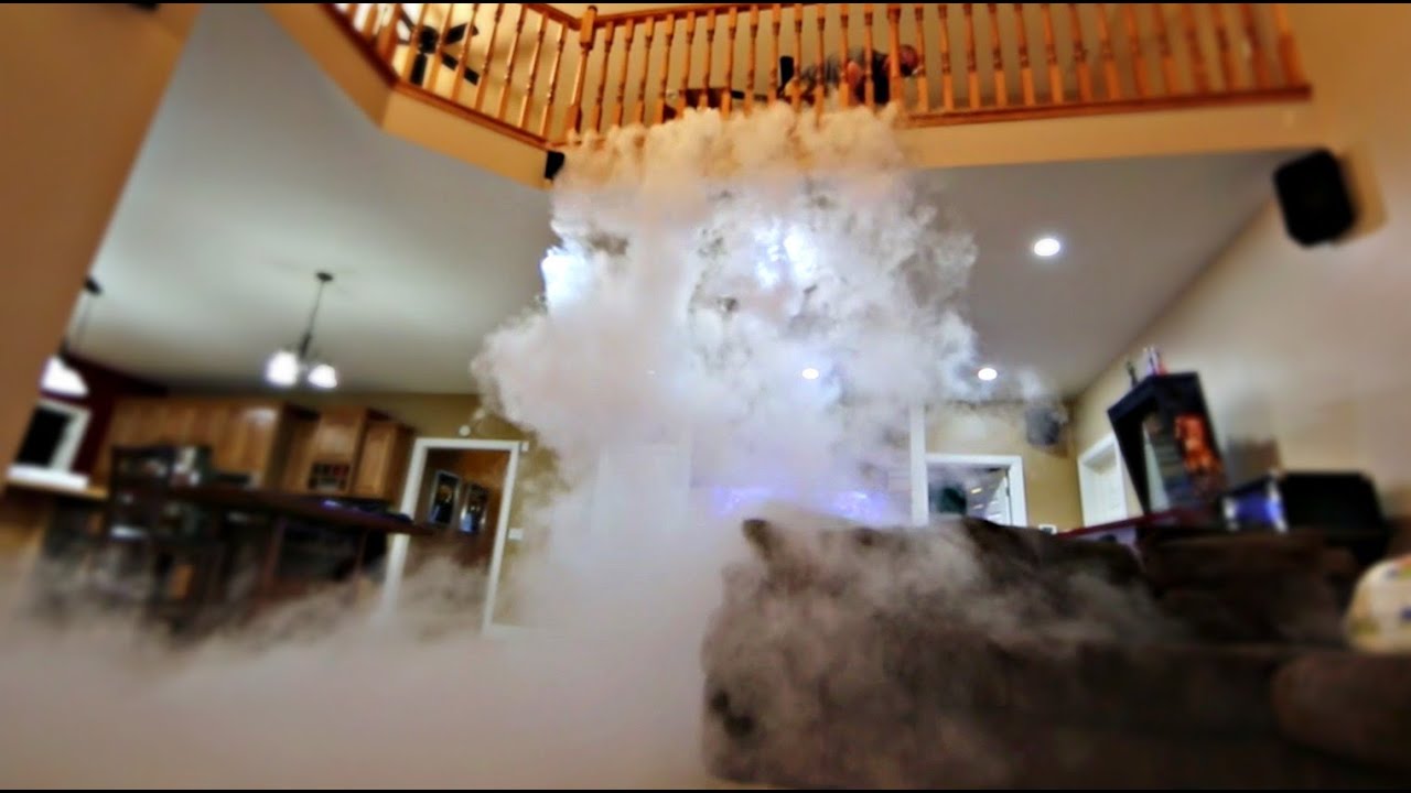 We turned dry ice into an indoor waterfall… this happened