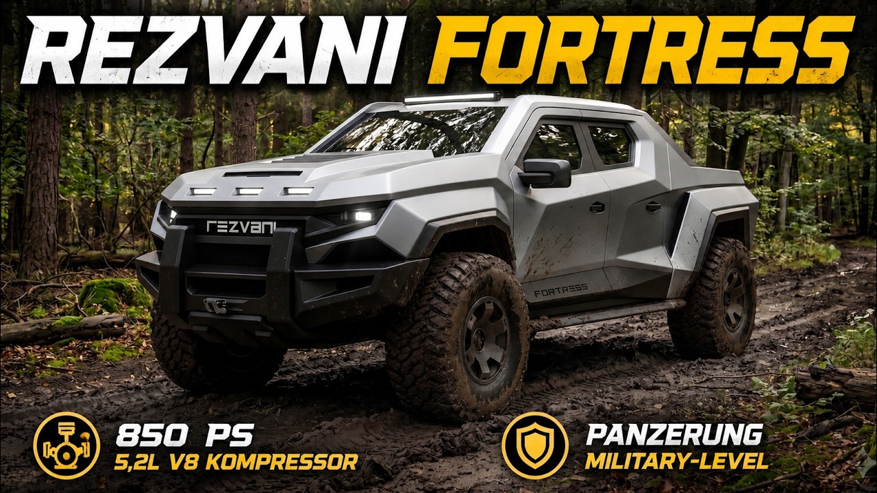 2027 Rezvani Fortress Pick-up: 850-PS-Monster auf Ford-Raptor-Basis