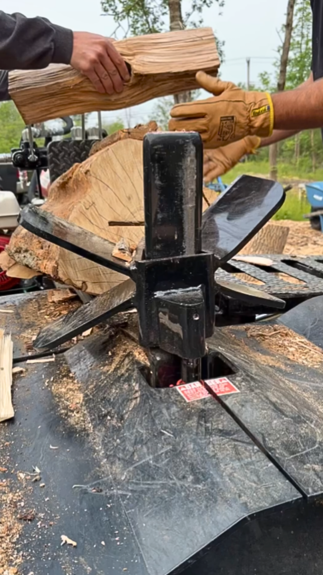 6-way firewood splitter powerful machine