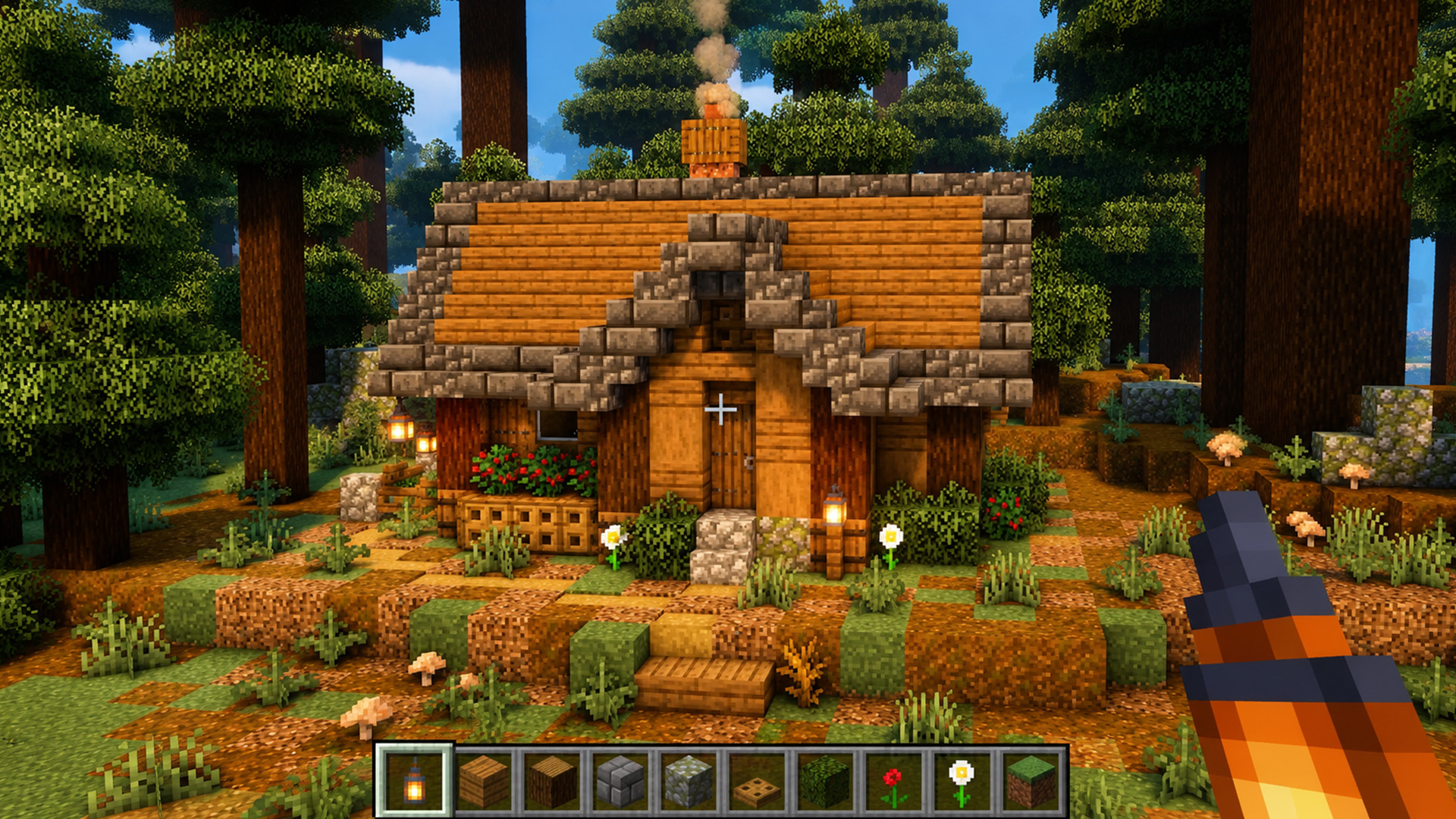 A forest starter house with warm details and smart layout