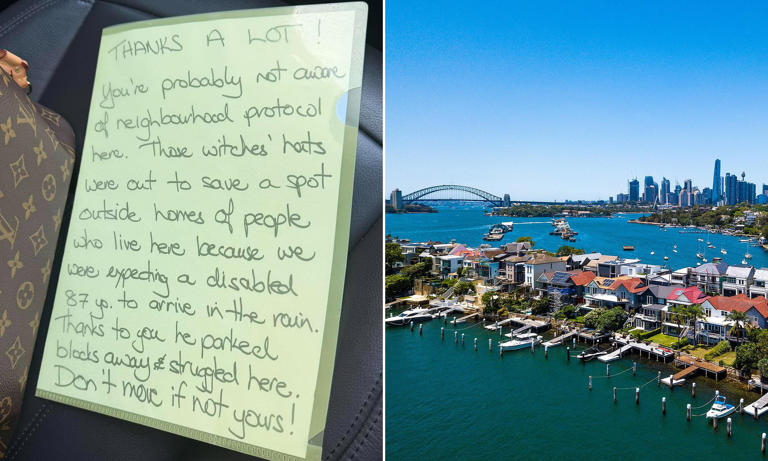 Aussie shares angry note left on their windshield after neighbour ...