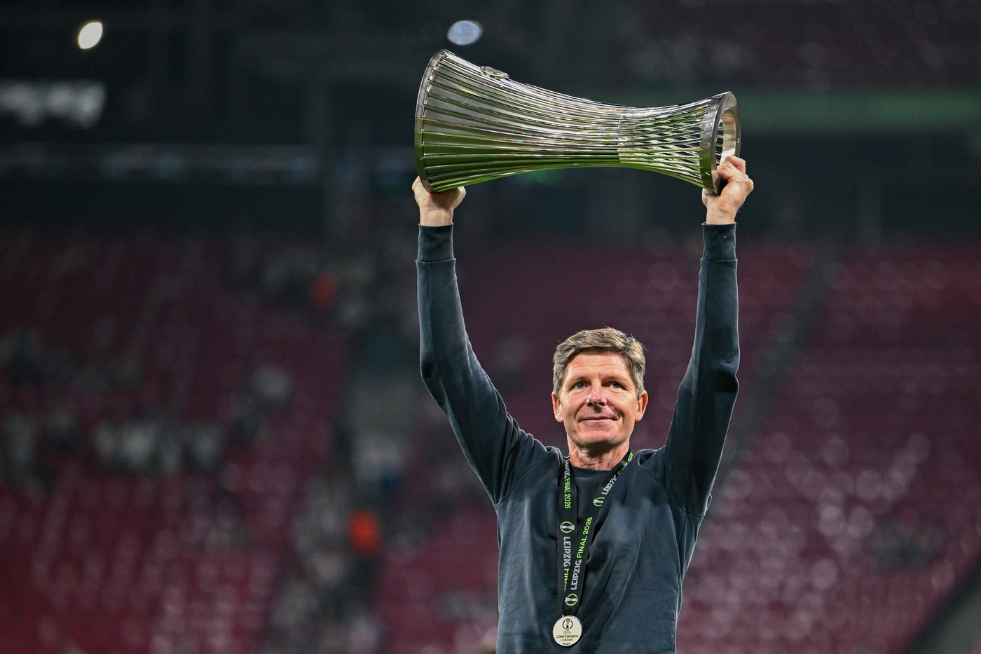 Oliver Glasner's future unclear after signing off with a trophy as ...
