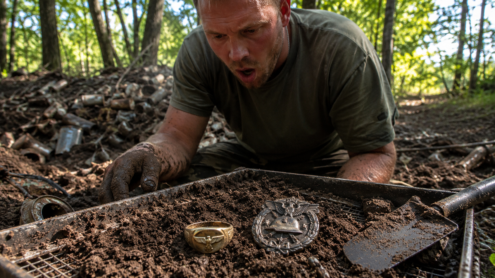 Luftwaffe ring uncovered in a Nazi dump site on the Eastern Front
