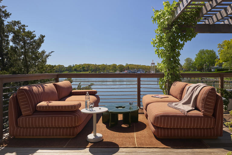 This Shelter Island boat house brings every era of modern style to the bay