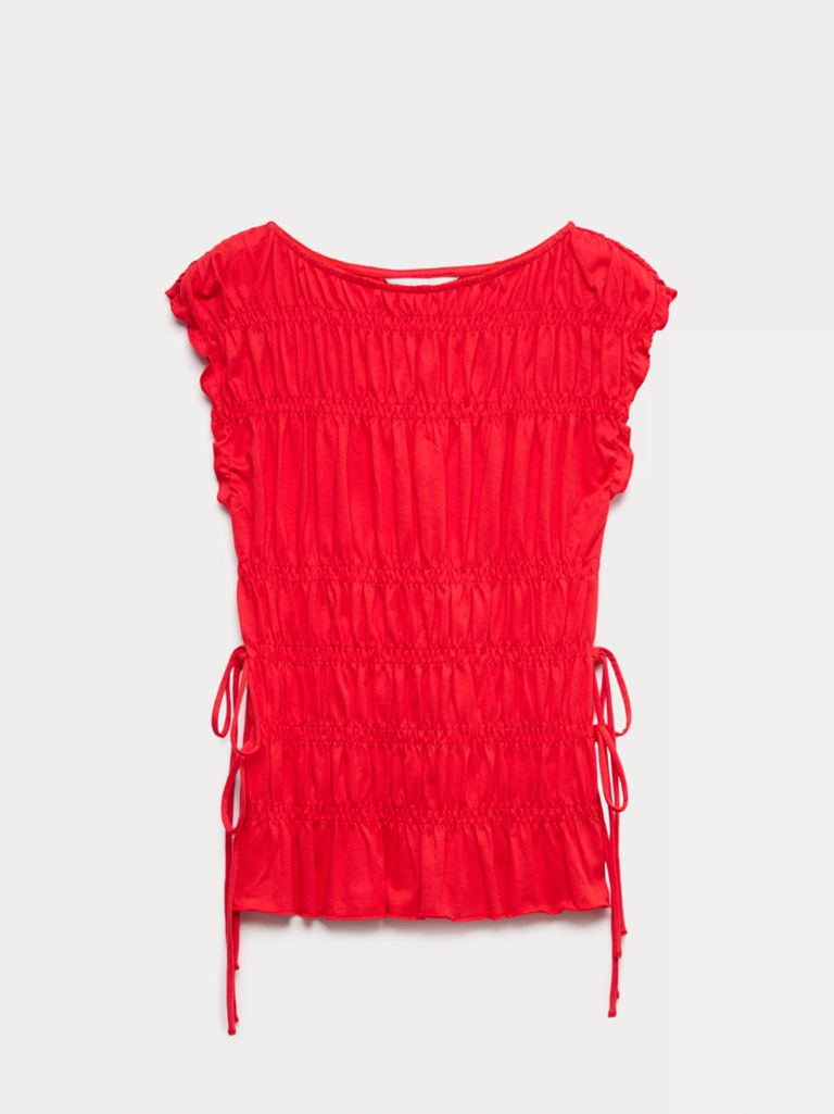 M&S' £13 red smock top is summer's hottest item – it's flattering, luxe ...
