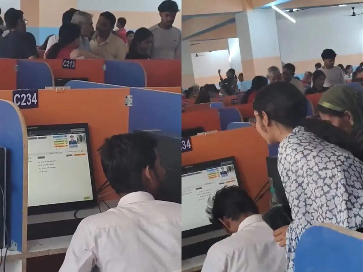 Amid paper leak row, students seen solving exam paper with mobiles at ...
