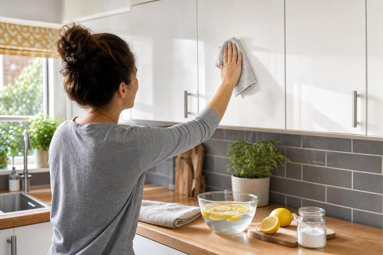 Greasy kitchen cupboards? This 2-ingredient natural mix from your ...