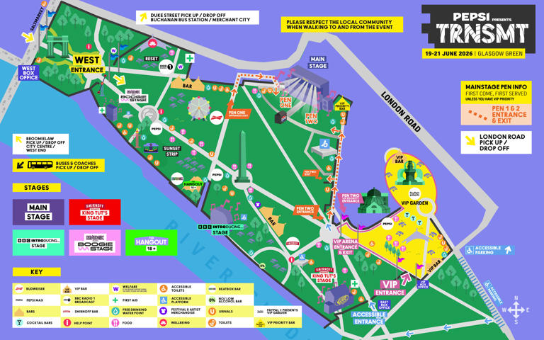 TRNSMT announces site map for 2026 festival