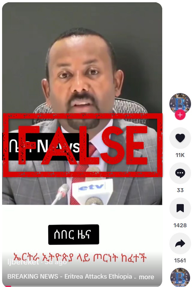 Ethiopian leader’s 2020 Tigray war speech falsely shared as ...