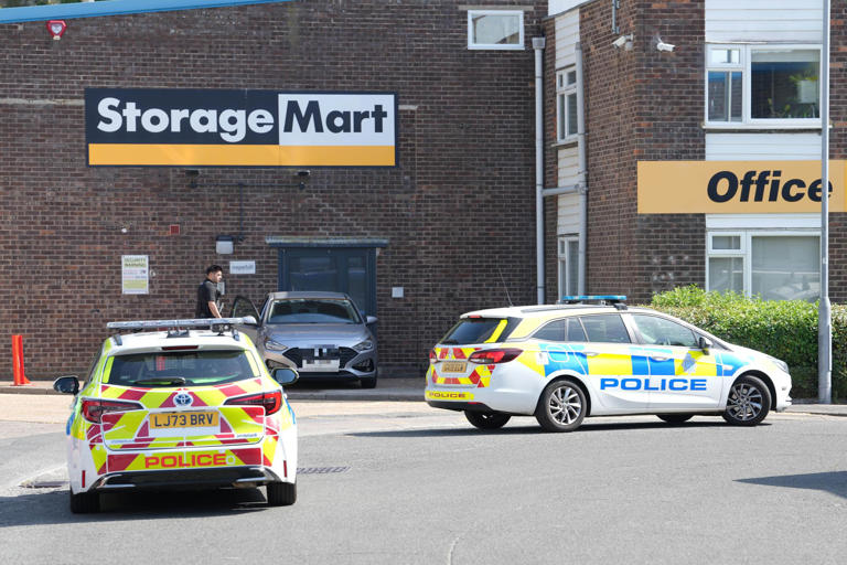 In photos: Police presence at industrial estate in Brighton