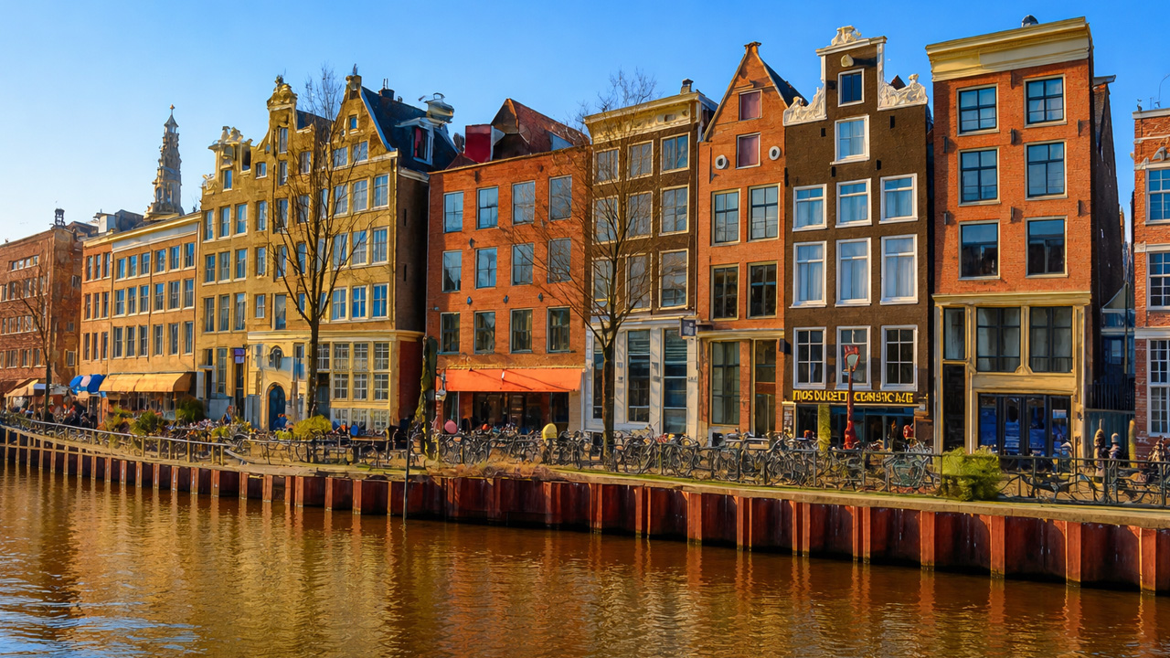 What Amsterdam’s colorful canal houses look like in winter