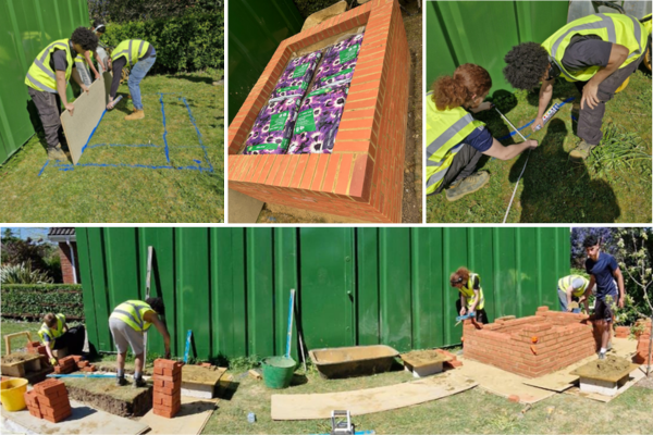 Bedford College brickwork students transform MS Centre garden
