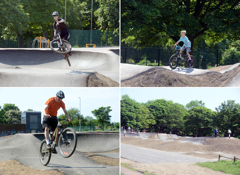 Youngsters enjoy half-term fun at the new pump track in South Shields ...