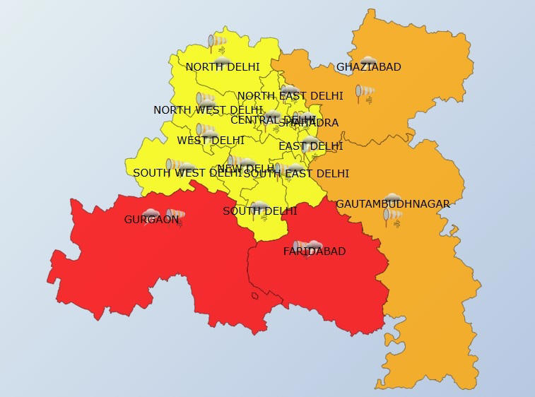 Delhi on orange alert as rain, severe thunderstorm likely to hit in few ...