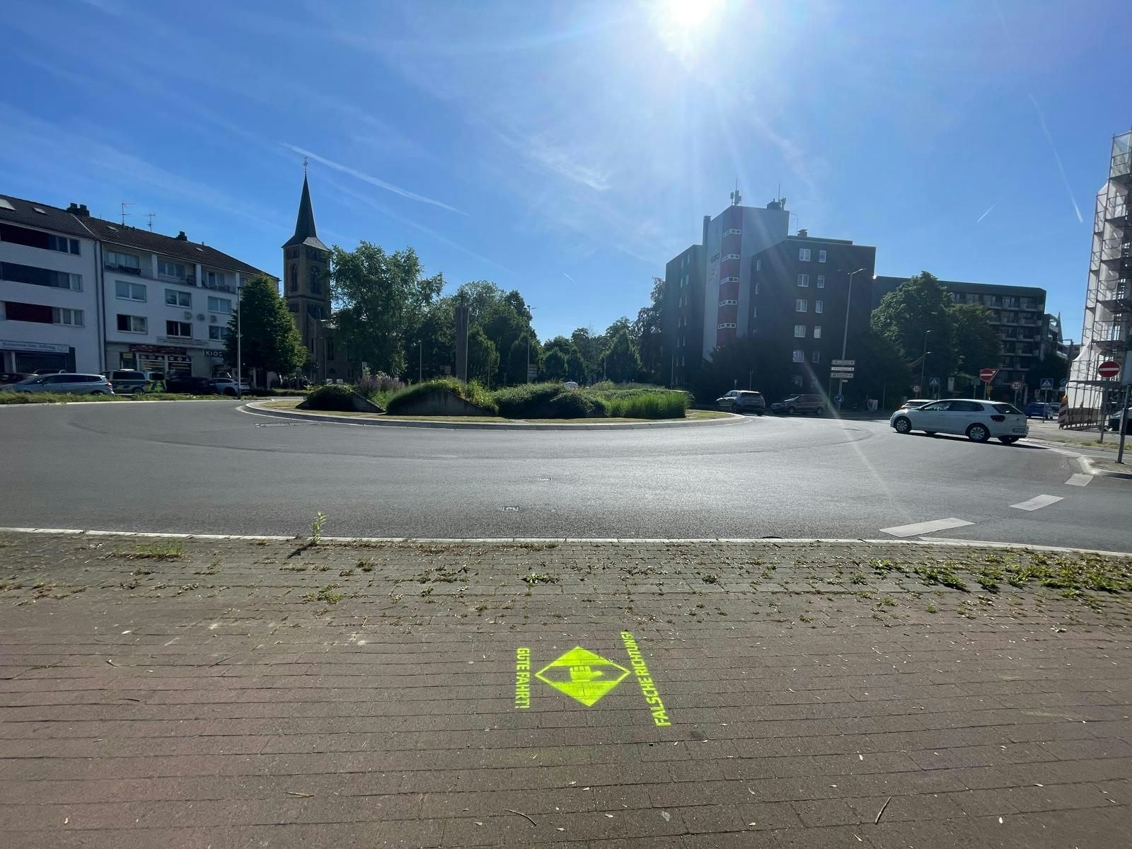 Berliner Platz: Radfahrer sollen im Opladener Kreisverkehr nicht mehr ...