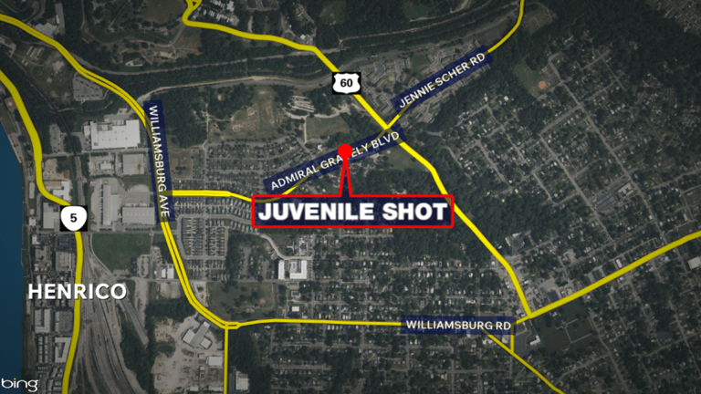 Juvenile female injured after being shot in foot in Richmond