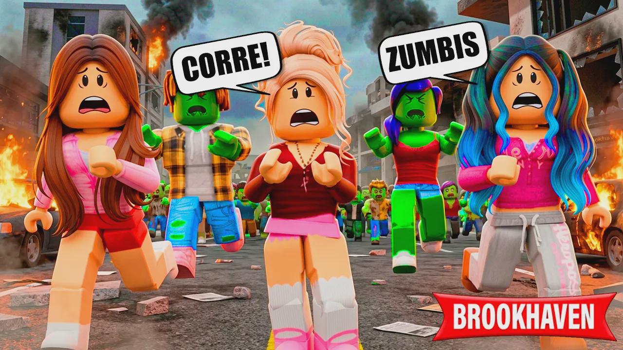 Sobrevivemos ao maior ataque de zumbis no Brookhaven | Historinhas ...