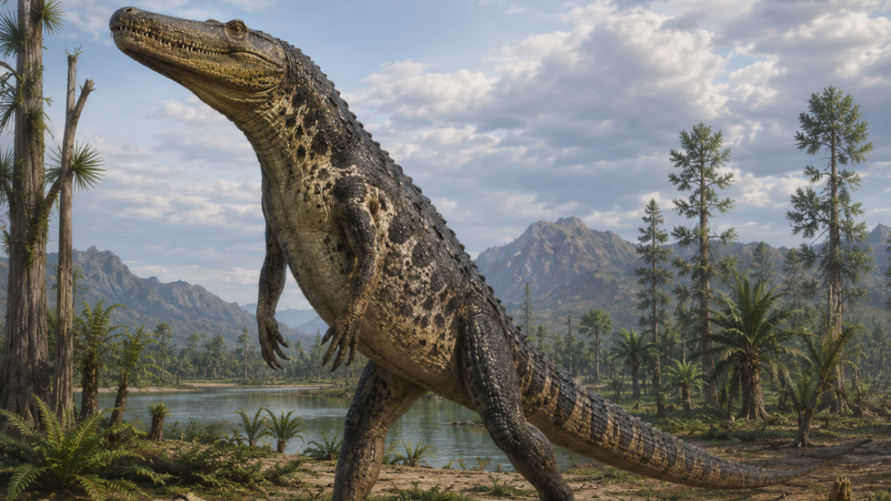 Meet Labrujasuchus: The toothless, beaked crocodile cousin that walked ...